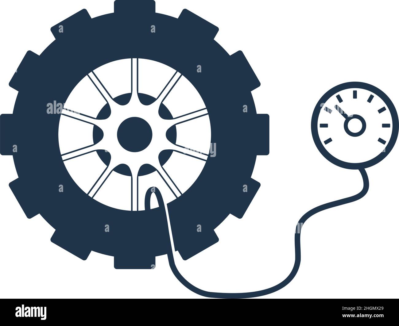 Inflating tire Stock Vector Images - Alamy