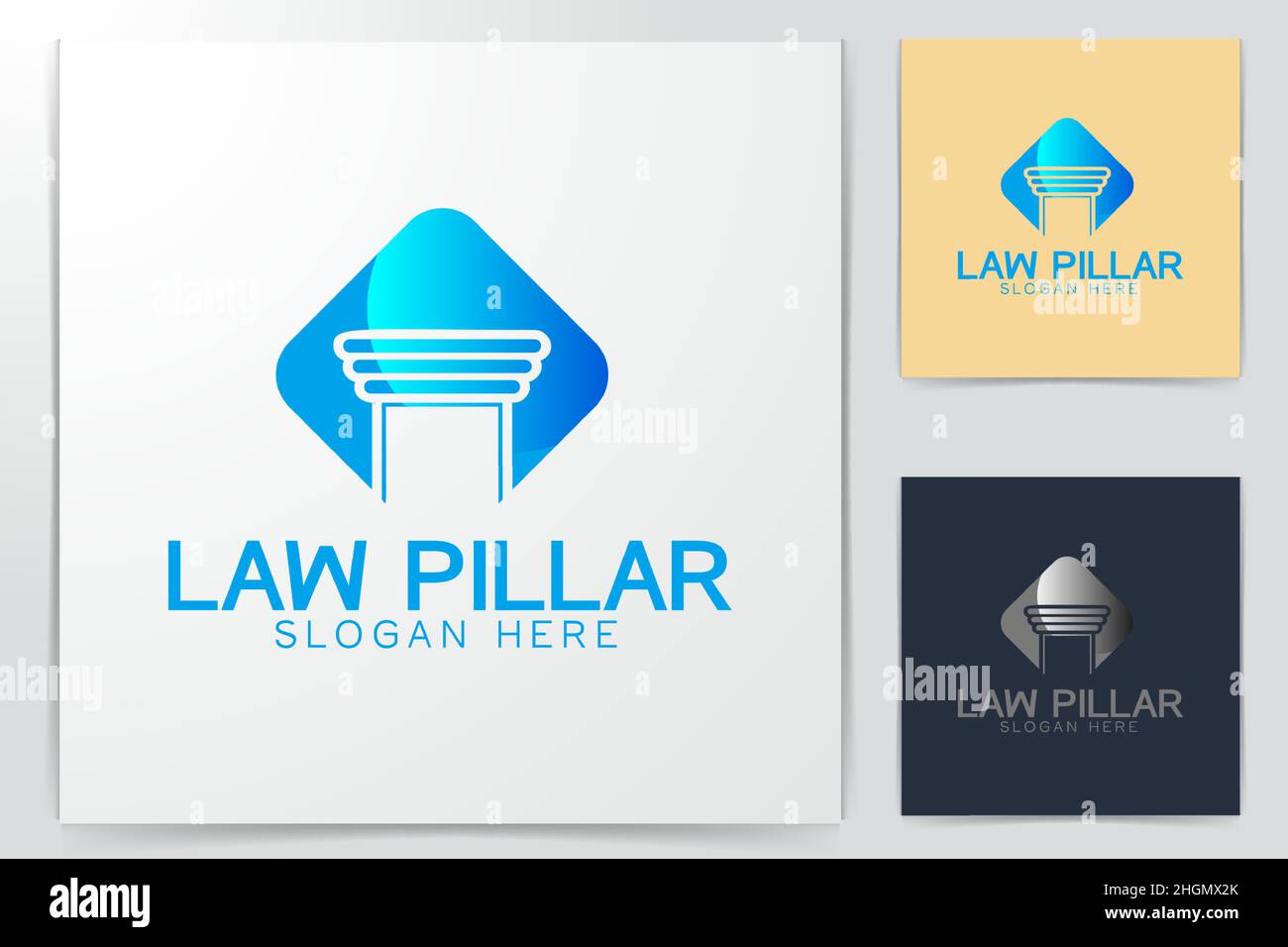pillar Lawyer Logo Designs Inspiration, Vector Illustration Stock ...