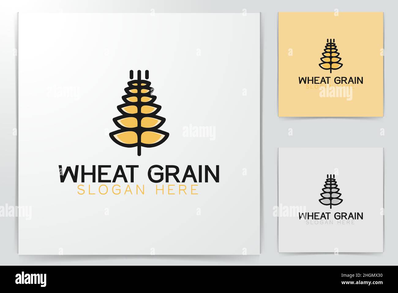 Wheat Logo Designs Inspiration, Vector Illustration Stock Vector Image ...