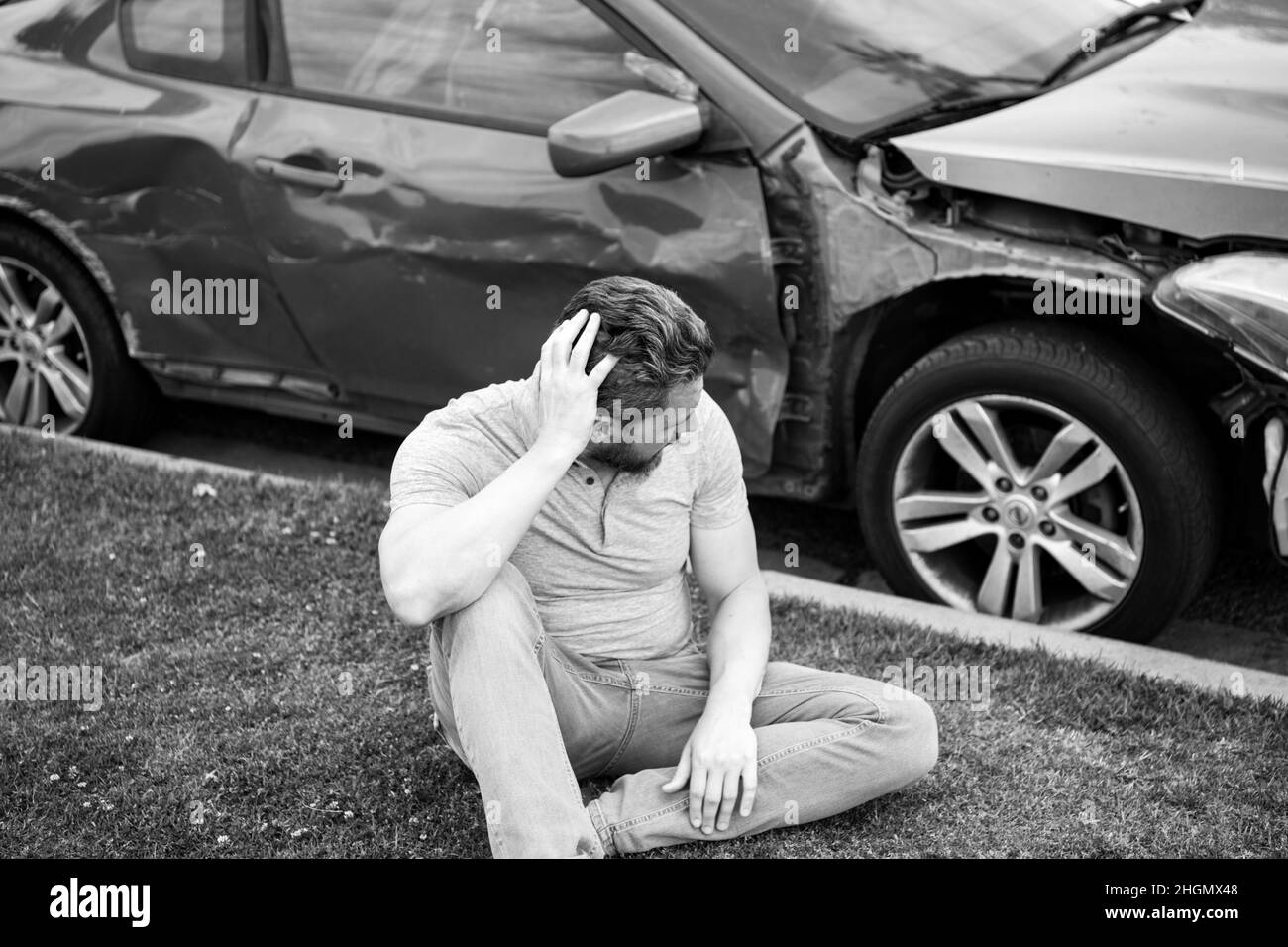 Broke down car Black and White Stock Photos & Images - Alamy