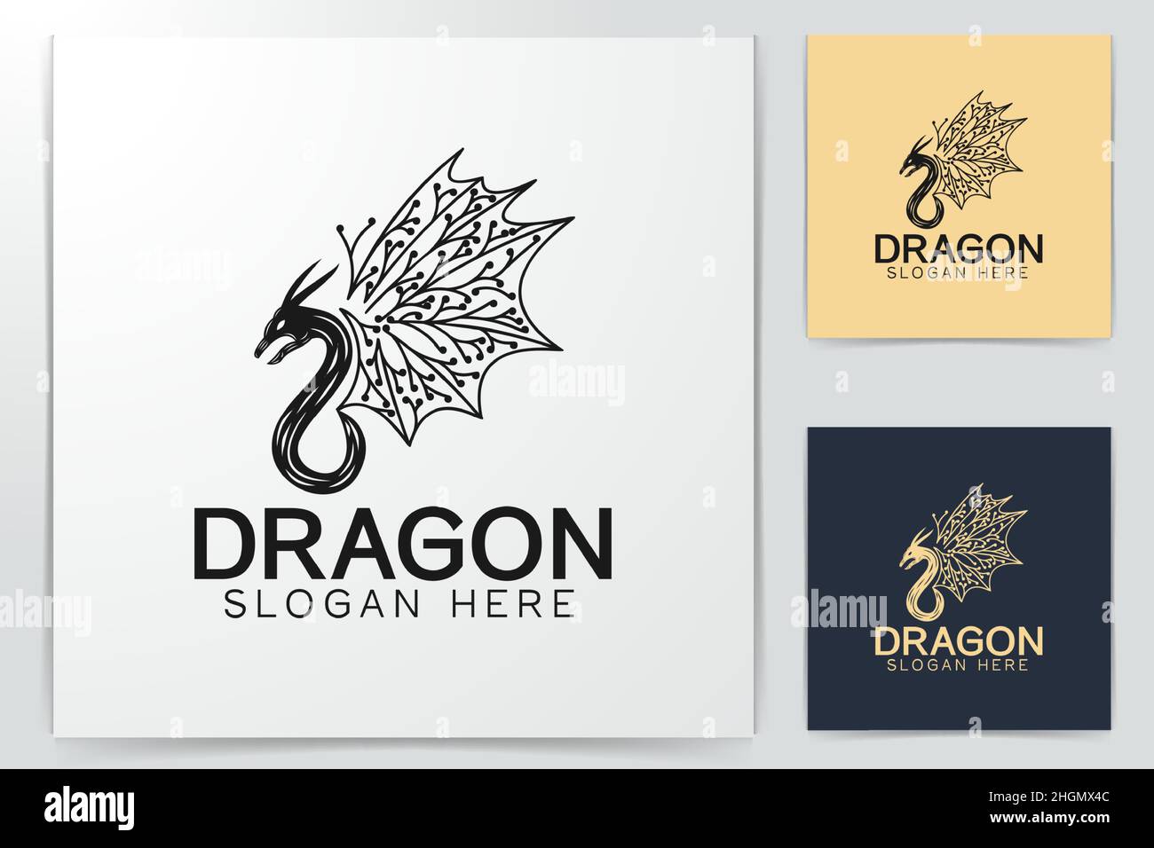Flying Dragon Logo Premium Vector | Flying Dragon Logo