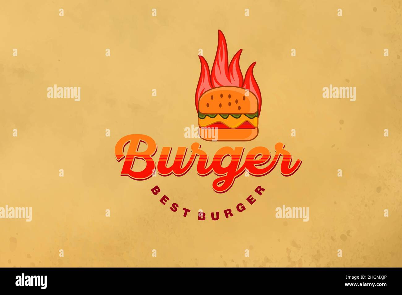 Hot Burger Logo Designs Inspiration, Vector Illustration Stock Vector ...