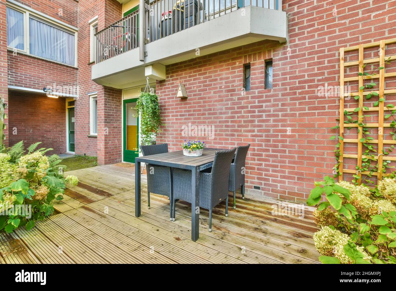 View of the beautiful veranda of the house Stock Photo - Alamy