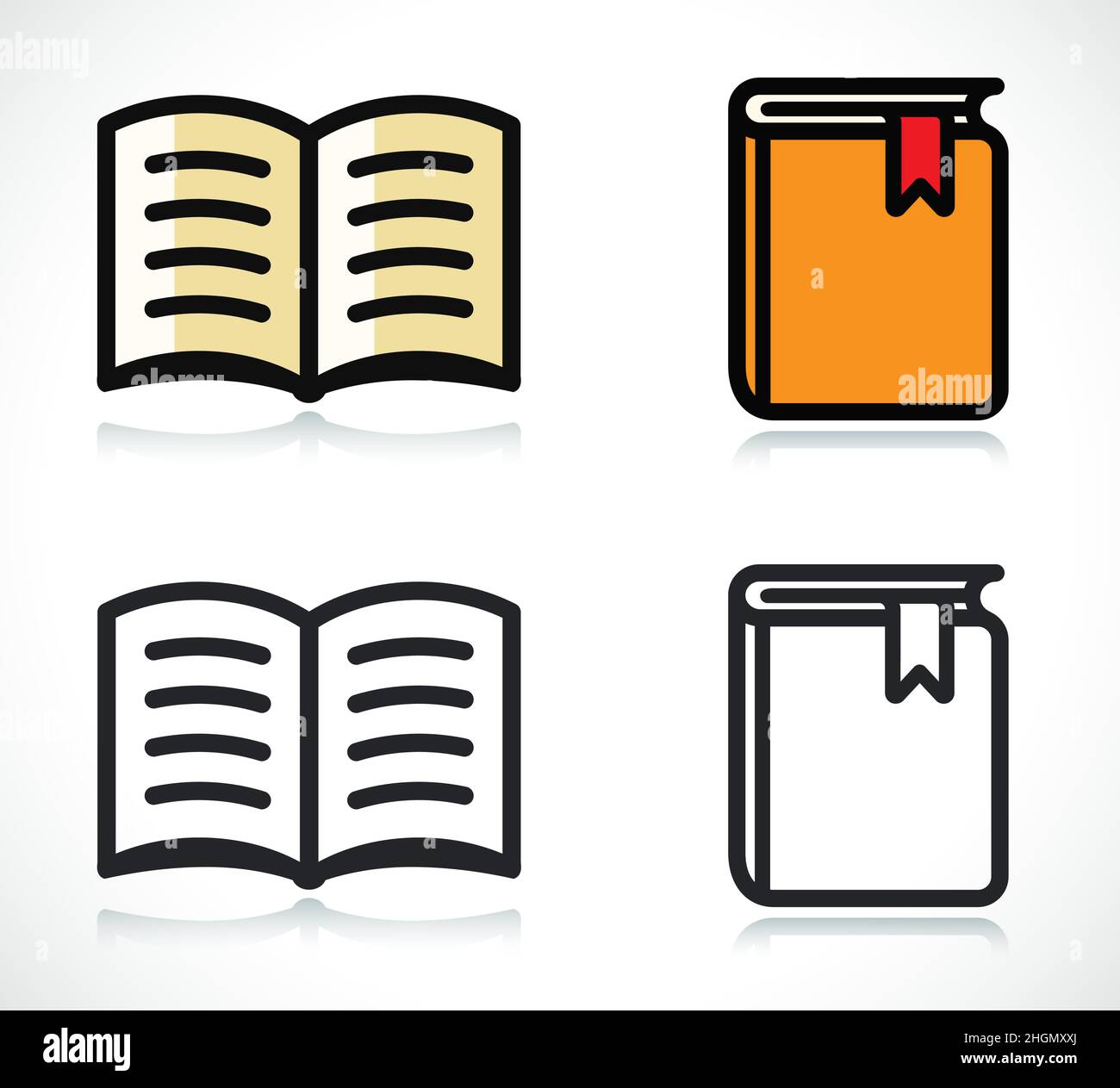 open and close book color line icon Stock Vector Image & Art - Alamy