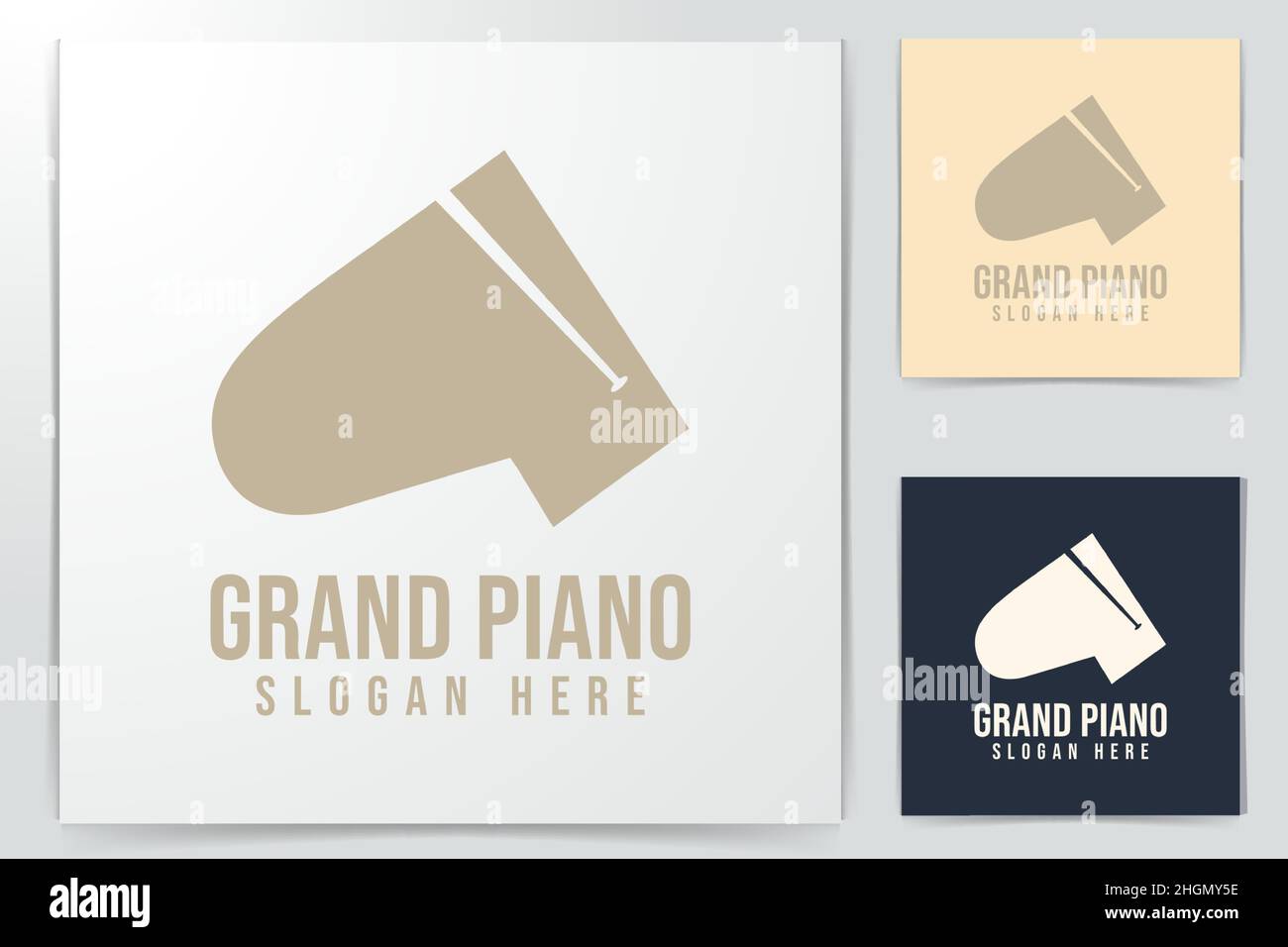 Grand Piano Logo Ideas. Inspiration logo design. Template Vector ...