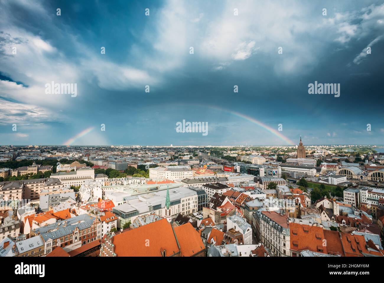 Riga, Latvia. Building of Latvian Academy of Sciences, built on model ...