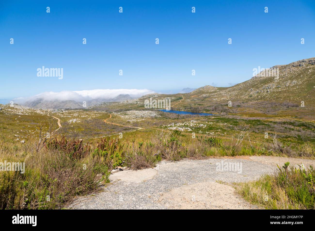Looking down to the Dam from a hiking Trail in the Silvermine Nature ...