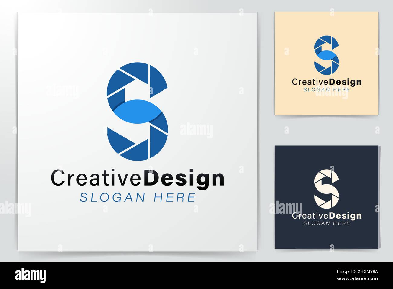 Initial letter S Modern Shutter Camera Logo Ideas. Inspiration logo ...