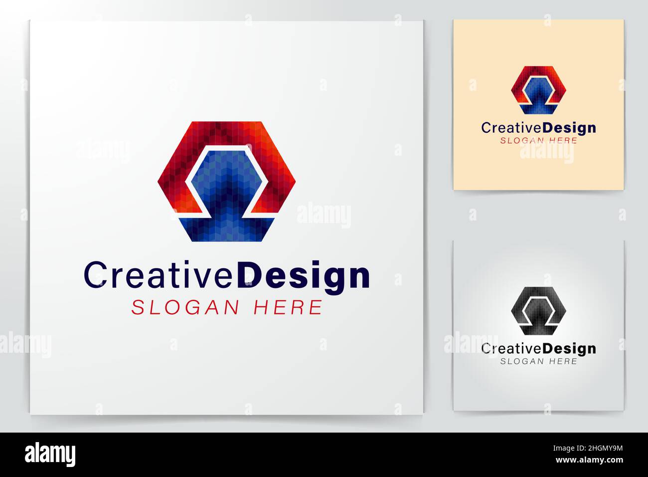 Initial letter M Geometric Modern Logo Ideas. Inspiration logo design ...