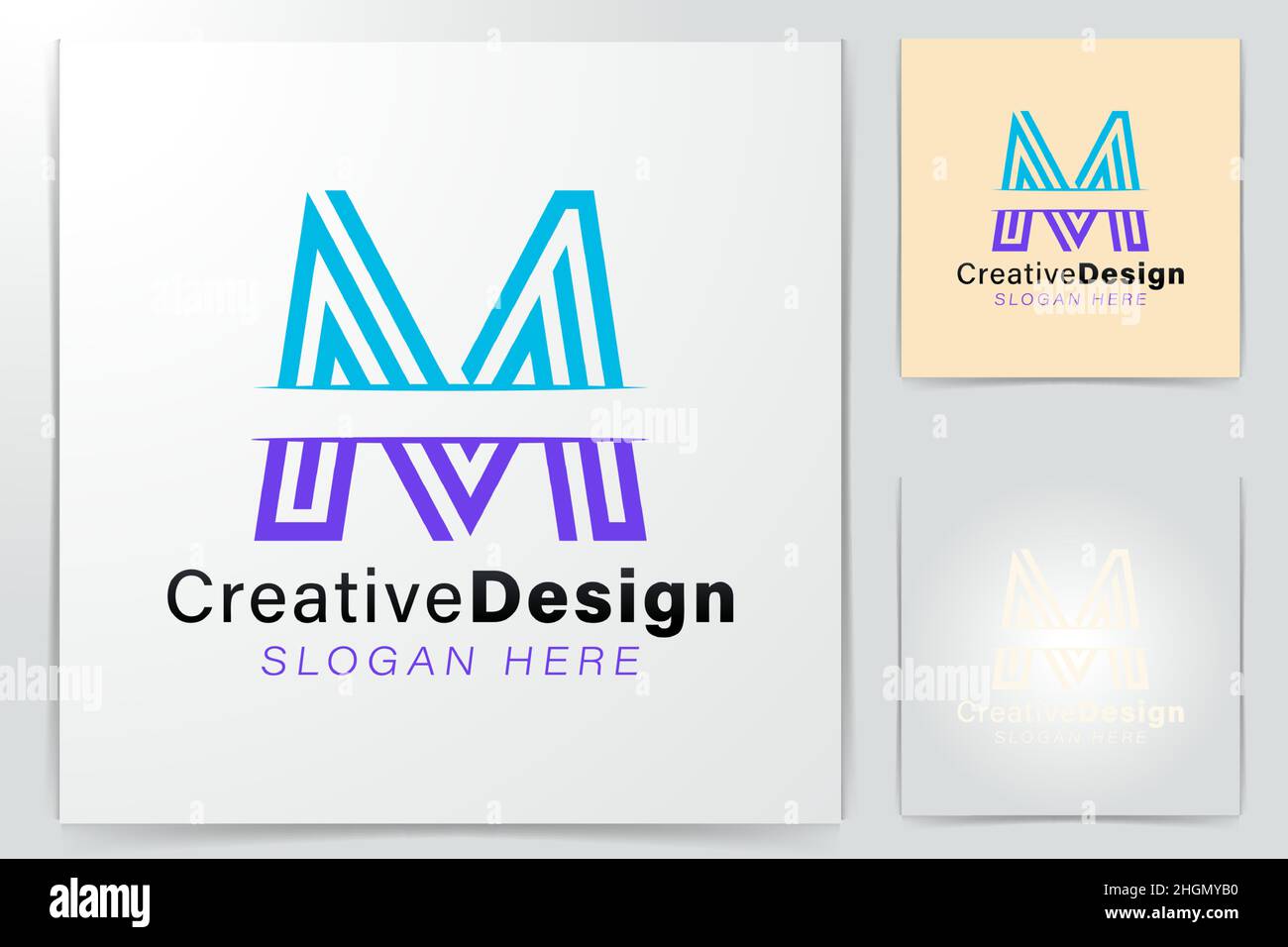 Initial letter M Modern Logo Ideas. Inspiration logo design. Template ...