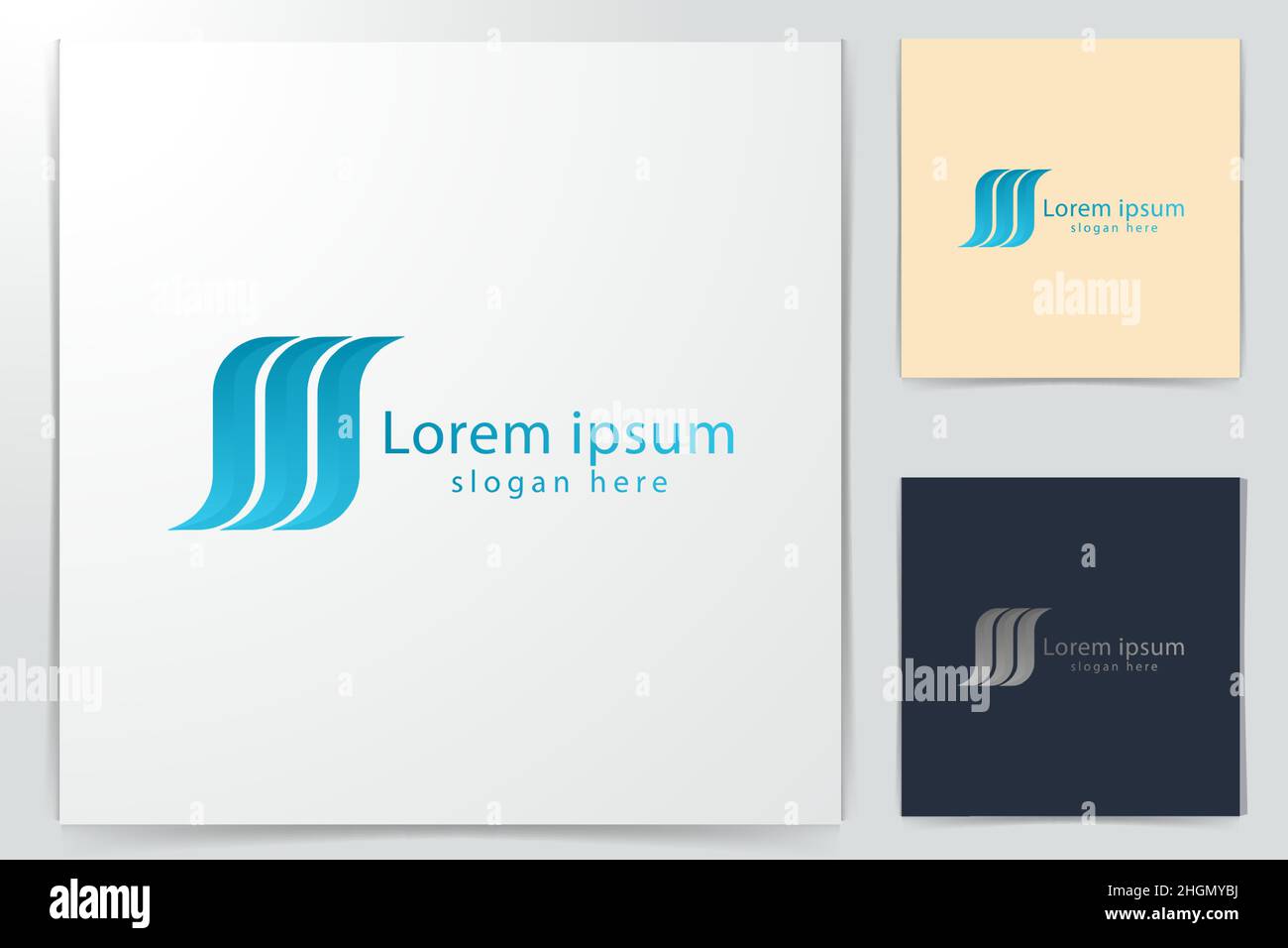 Initial letter S M Wave Modern Logo Ideas. Inspiration logo design ...