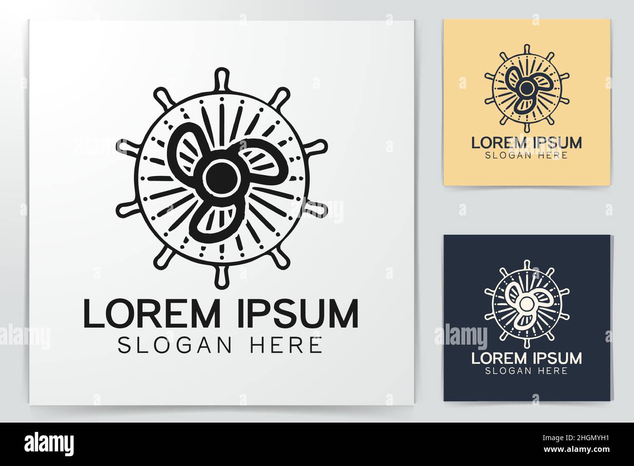 propeller logo Designs Inspiration Isolated on White Background Stock ...