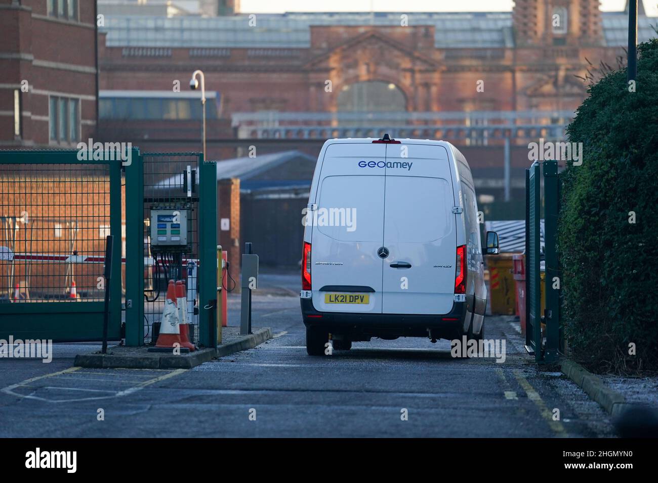 A prison van arrives at Nottingham Magistrates' Court, where Vasile ...