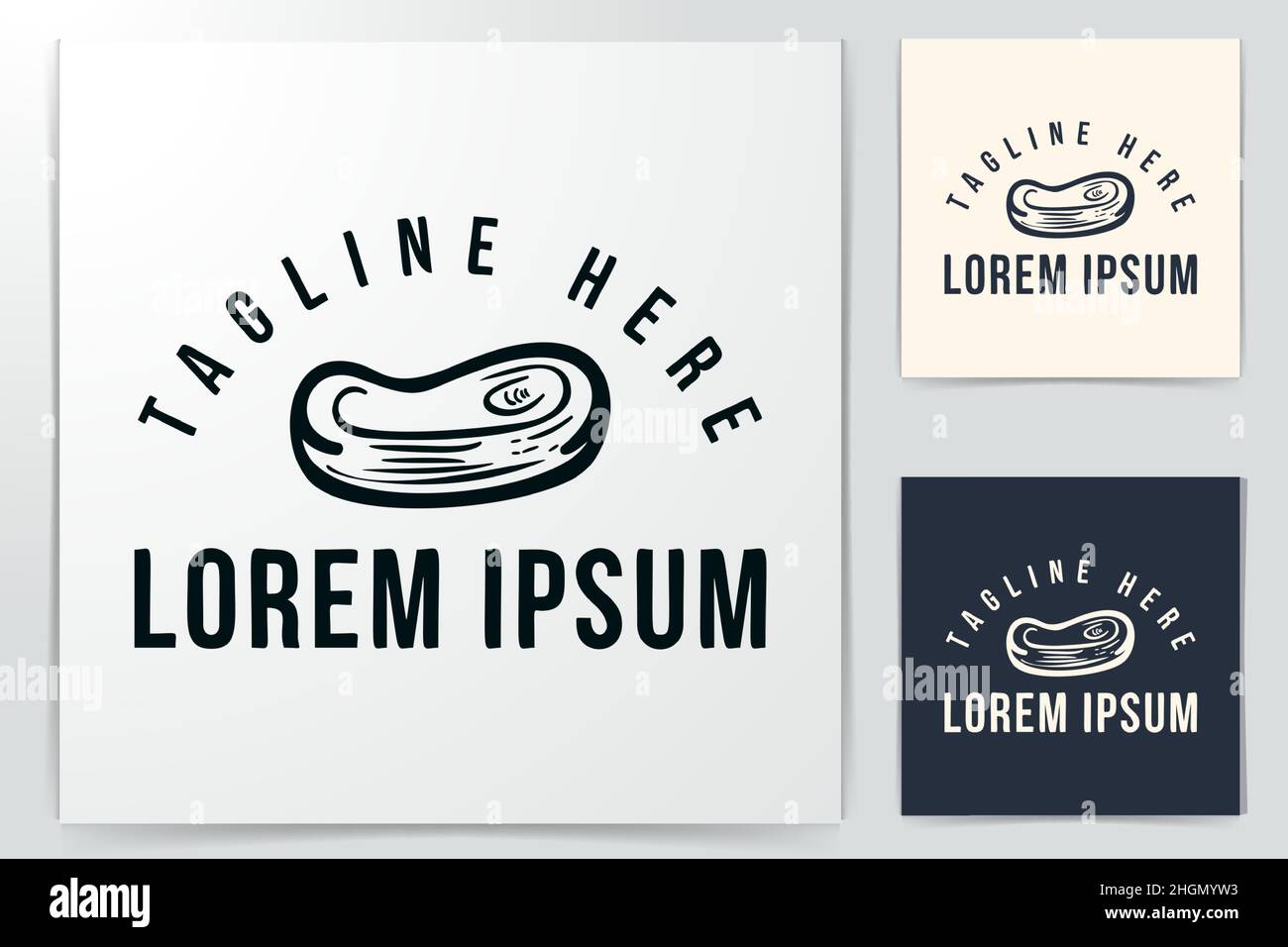 Hand drawn meat vintage hi-res stock photography and images - Alamy