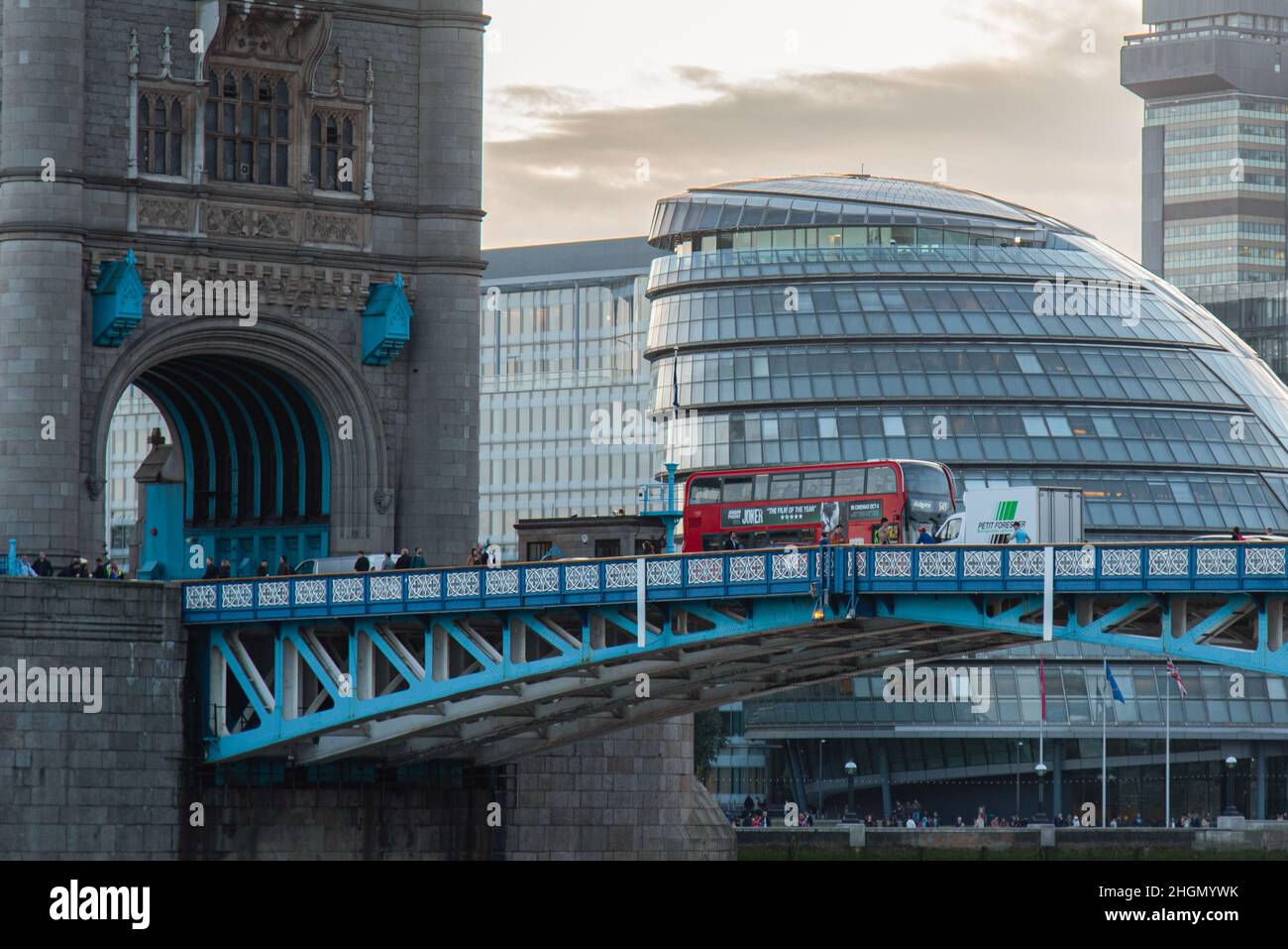 London, 09/27/2019. Tower Bridge from St Katharine Docks Stock Photo ...