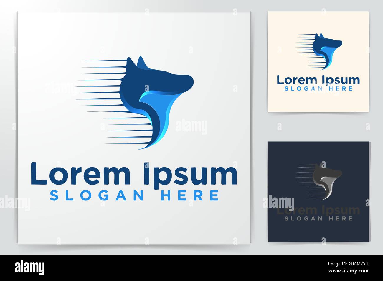 Wolf Fast, Speed Logo Designs, Vector Illustration Stock Vector Image ...