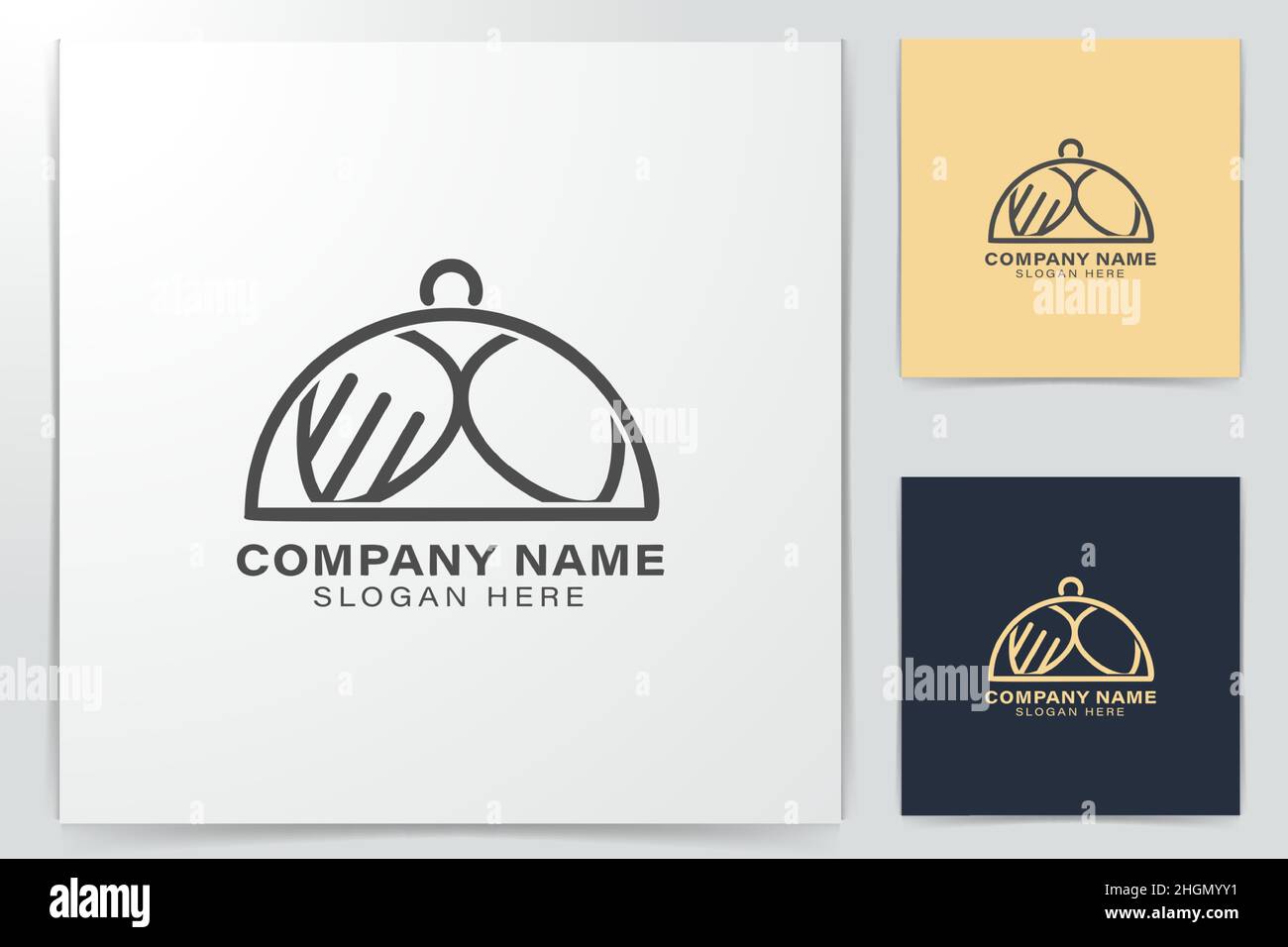 cover plate, fork and spoon. food logo Ideas. Inspiration logo design ...