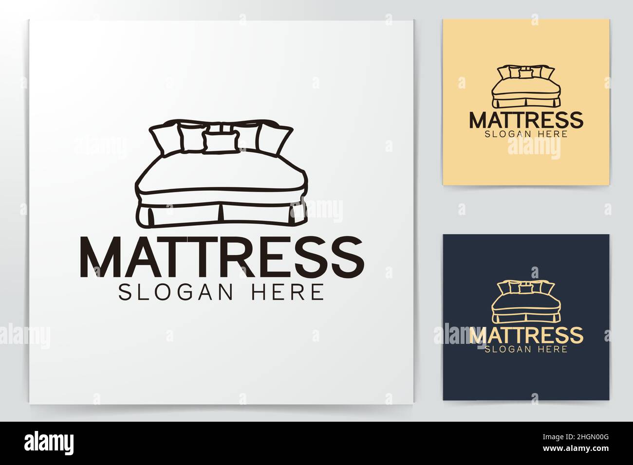 bed logo Ideas. Inspiration logo design. Template Vector Illustration ...