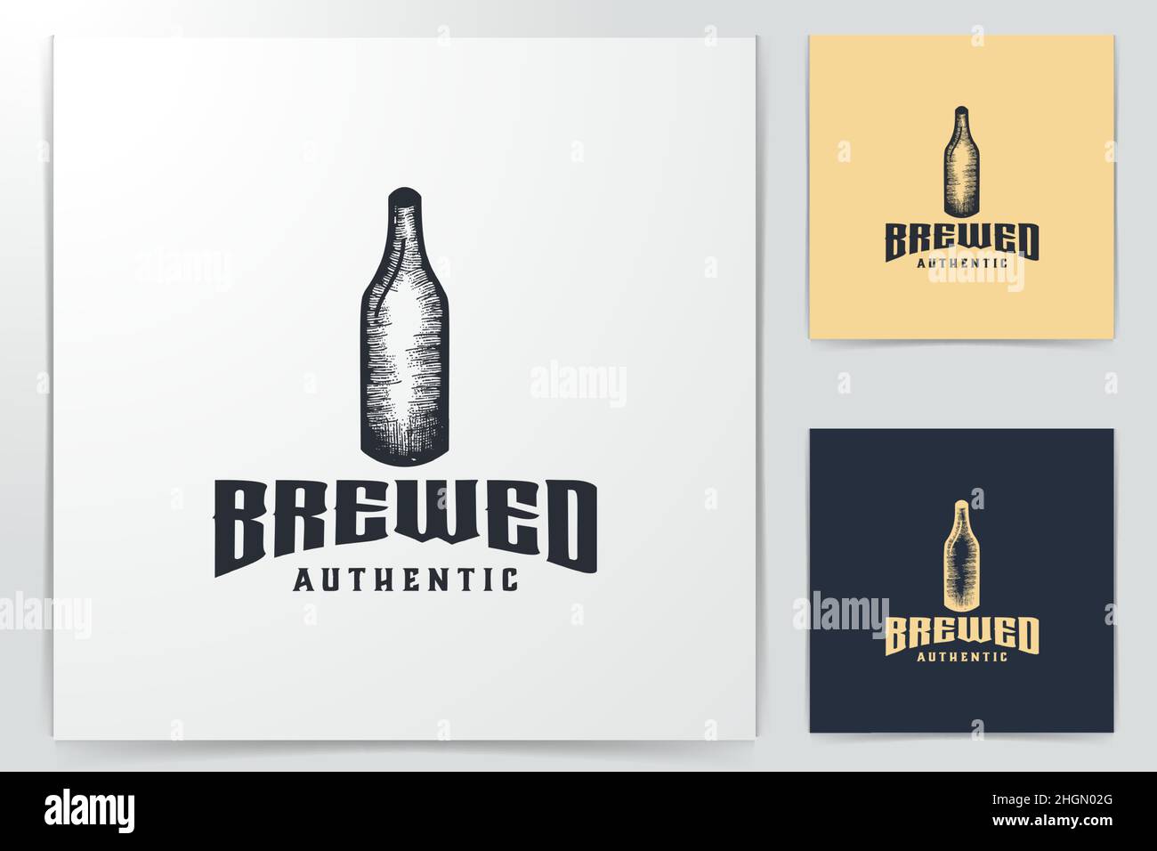 hand drawn glass bottle logo Ideas. Inspiration logo design. Template ...