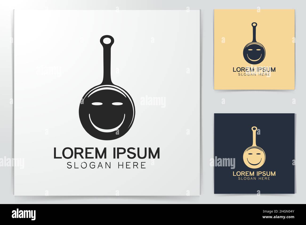 pan smile, cooking logo Designs Inspiration Isolated on White ...