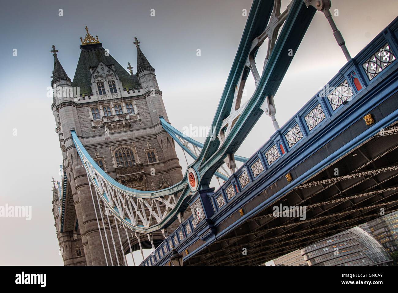 London, 09/27/2019. Tower Bridge from St Katharine Docks Stock Photo ...
