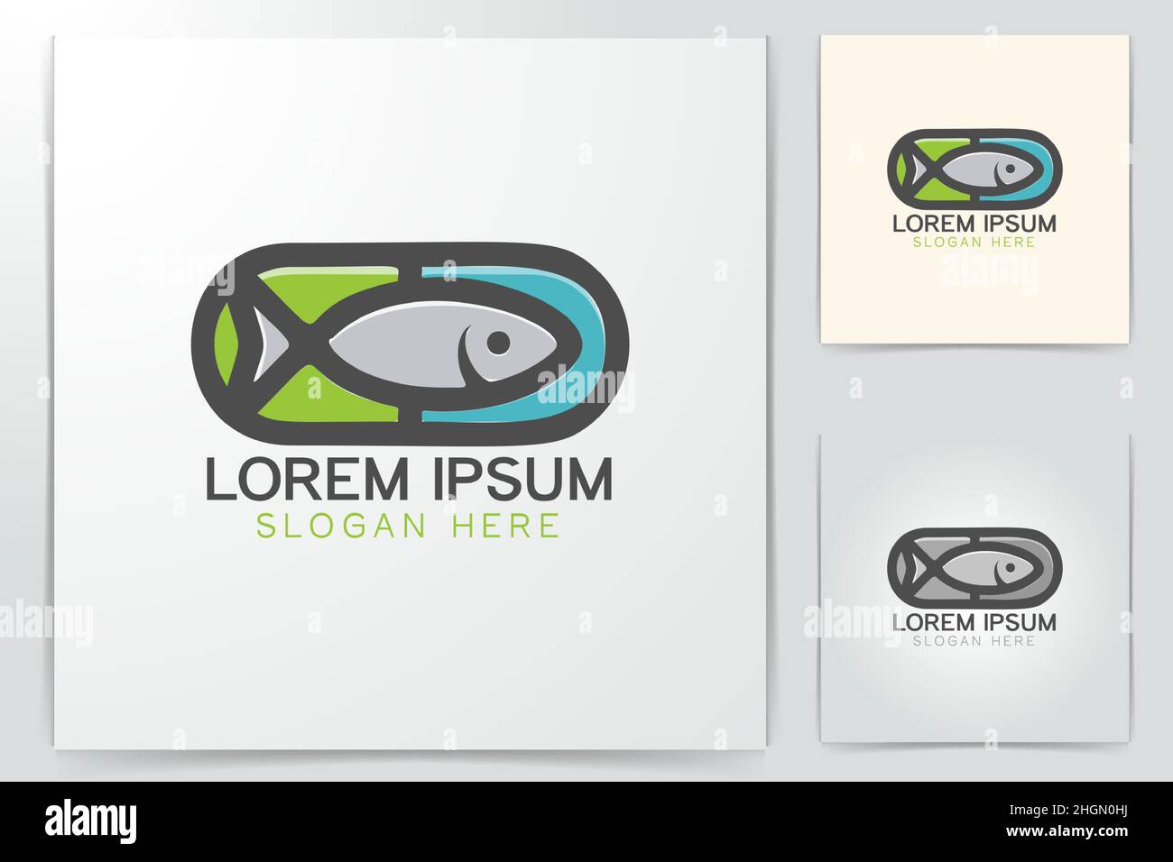 pill, fish, supplement logo Designs Inspiration Isolated on White ...