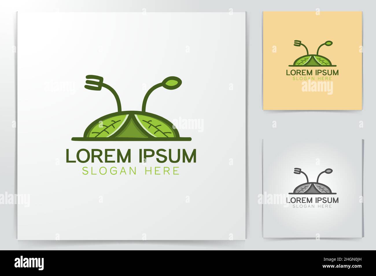 abstract fork and spoon logo Designs Inspiration Isolated on White ...