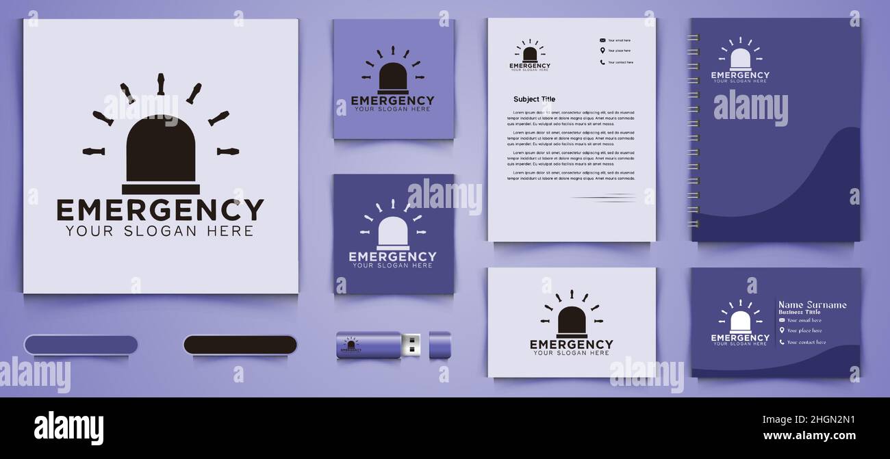 lamp ambulance, emergency logo and business branding template Designs ...