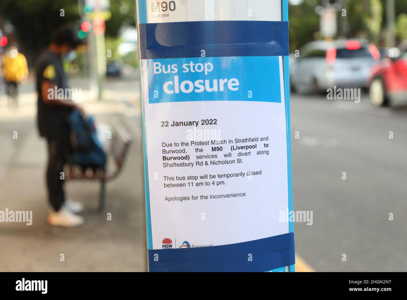 Bus stop sign australia hi-res stock photography and images - Alamy