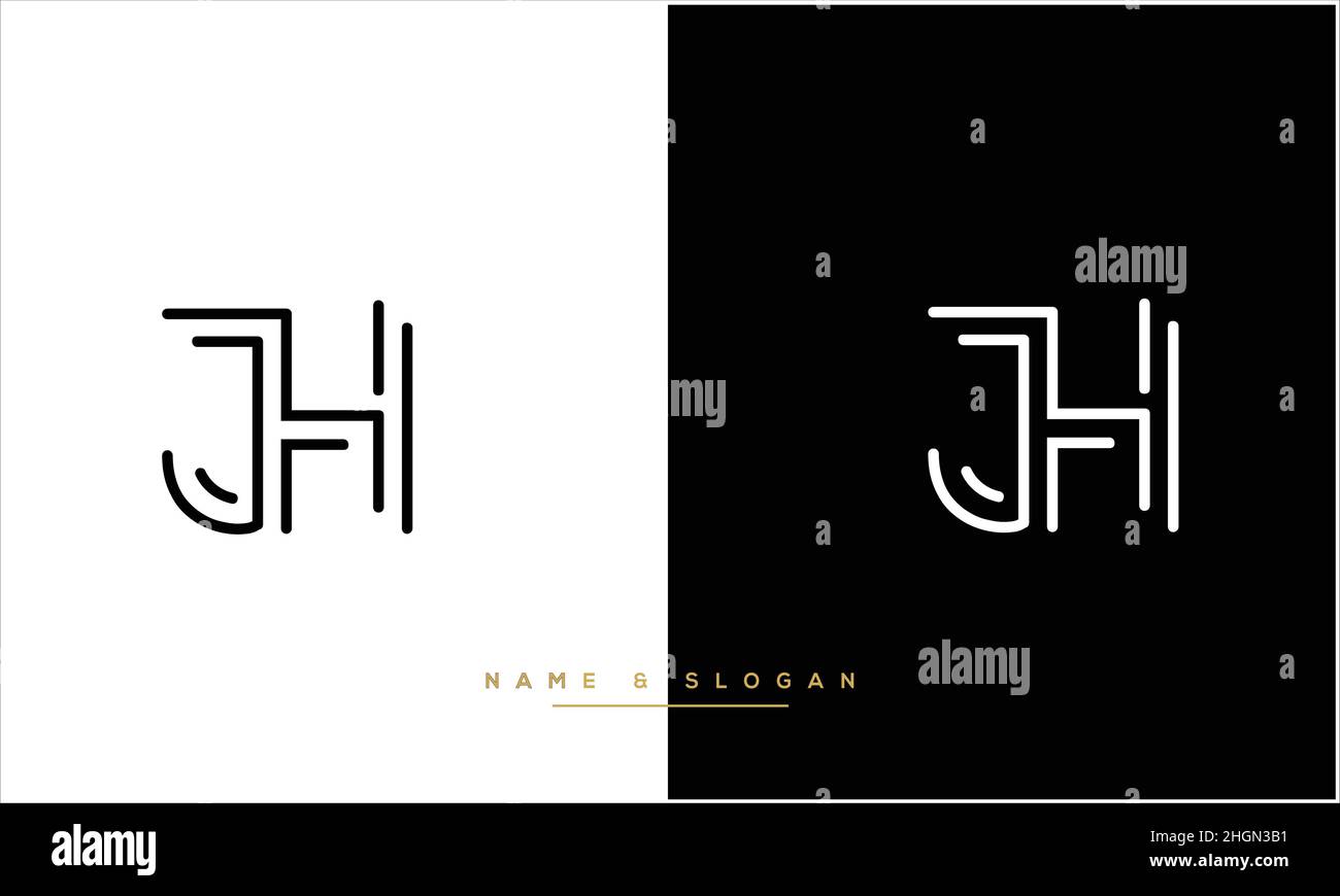 Jh real estate initials logo hi-res stock photography and images - Alamy