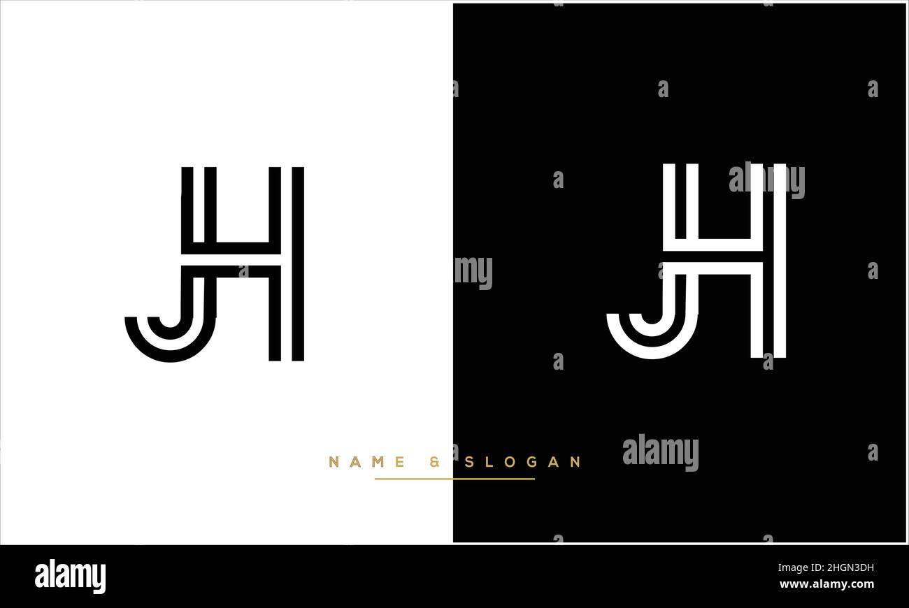 JH, HJ Abstract Letters Logo monogram Stock Vector Image & Art - Alamy