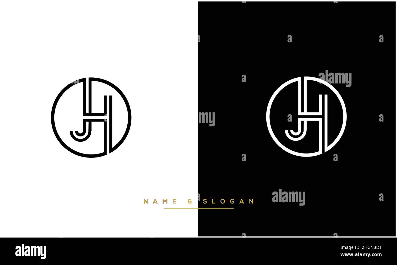 JH, HJ Abstract Letters Logo monogram Stock Vector Image & Art - Alamy