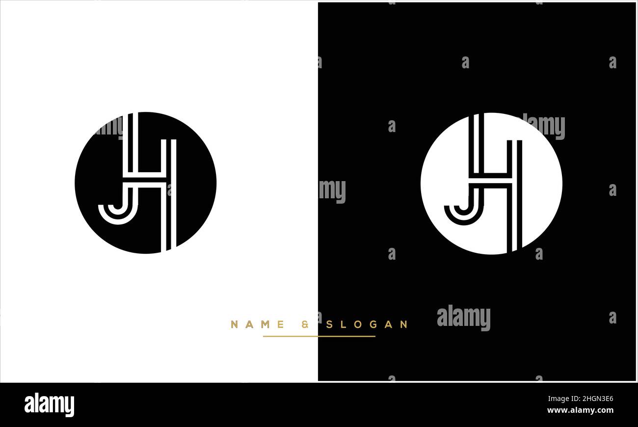 JH, HJ Abstract Letters Logo monogram Stock Vector Image & Art - Alamy