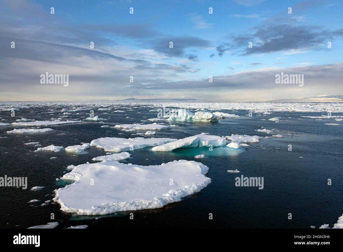 Sea ice in the North Atlantic Ocean off the northeast coast of ...