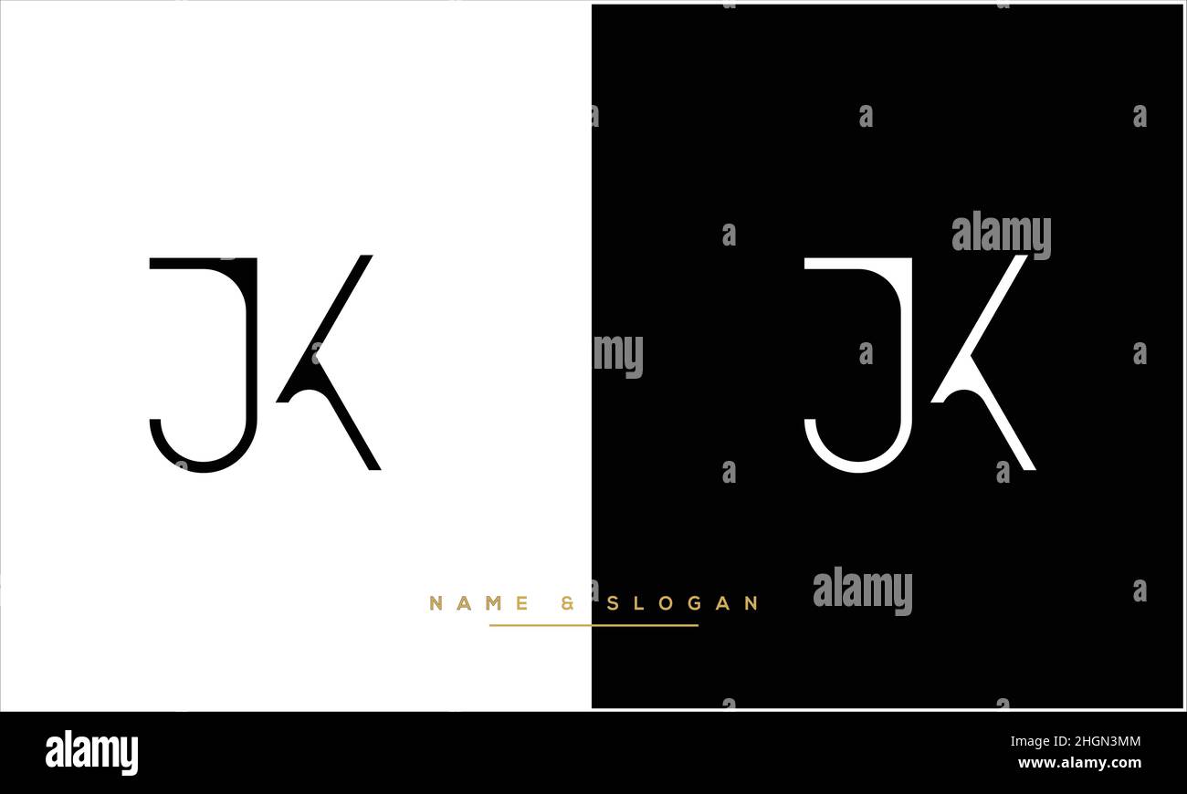 JK, KJ Abstract Letters Logo monogram Stock Vector Image & Art - Alamy