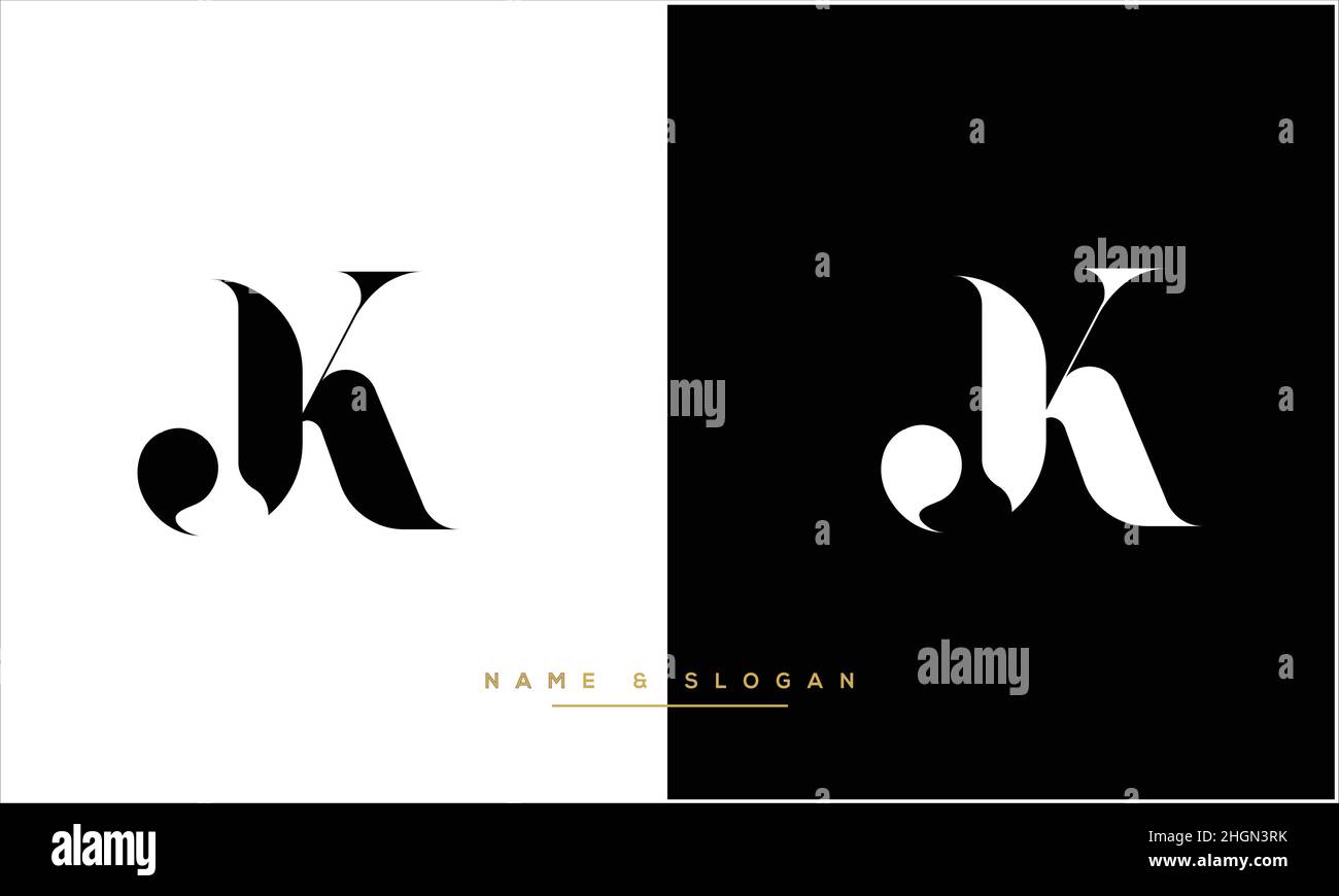 JK, KJ Abstract Letters Logo monogram Stock Vector Image & Art - Alamy