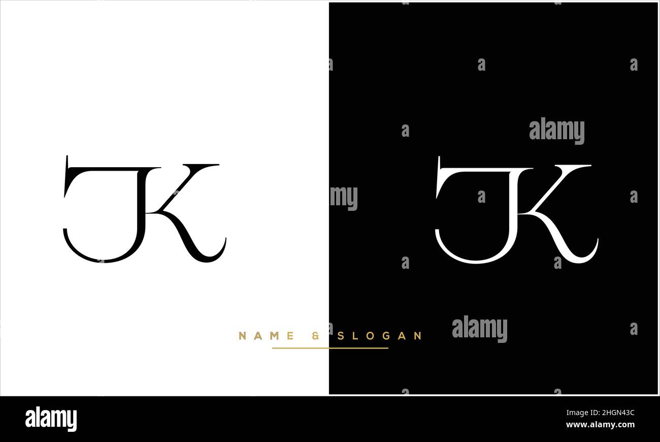 JK, KJ Abstract Letters Logo monogram Stock Vector Image & Art - Alamy