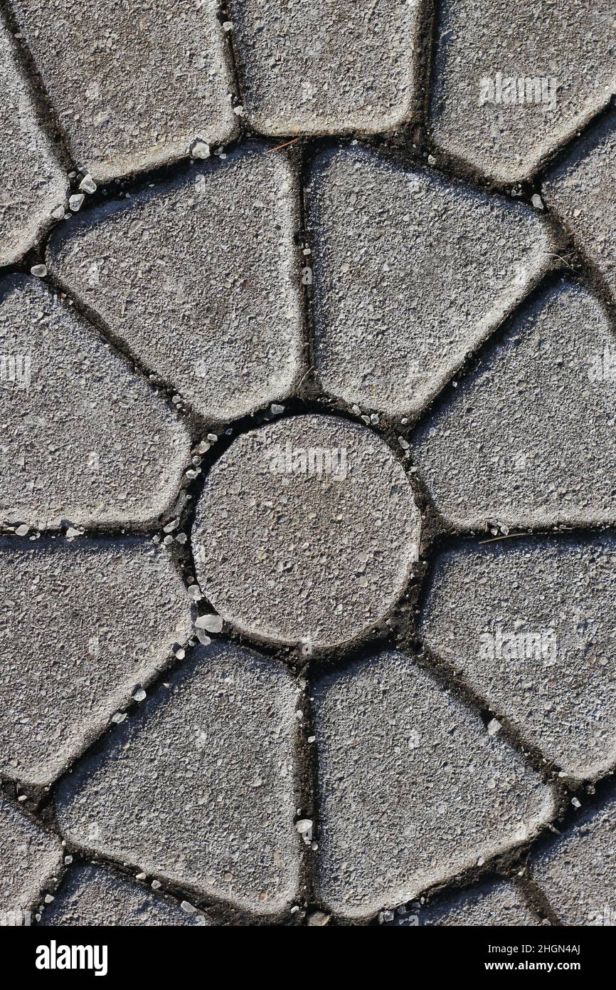 Octagonal pattern for a masonry path Stock Photo - Alamy
