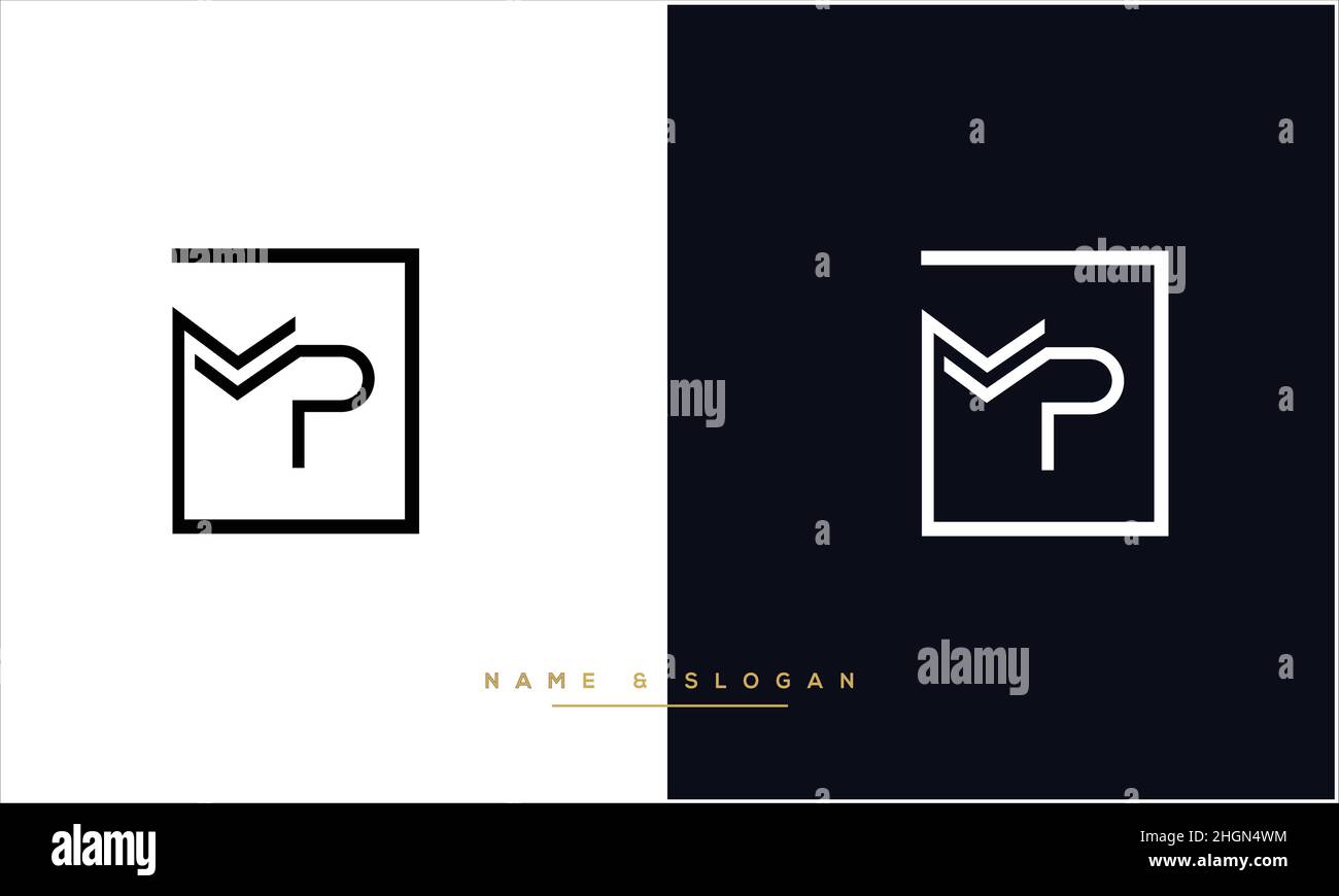 Pm monogram logo hi-res stock photography and images - Alamy