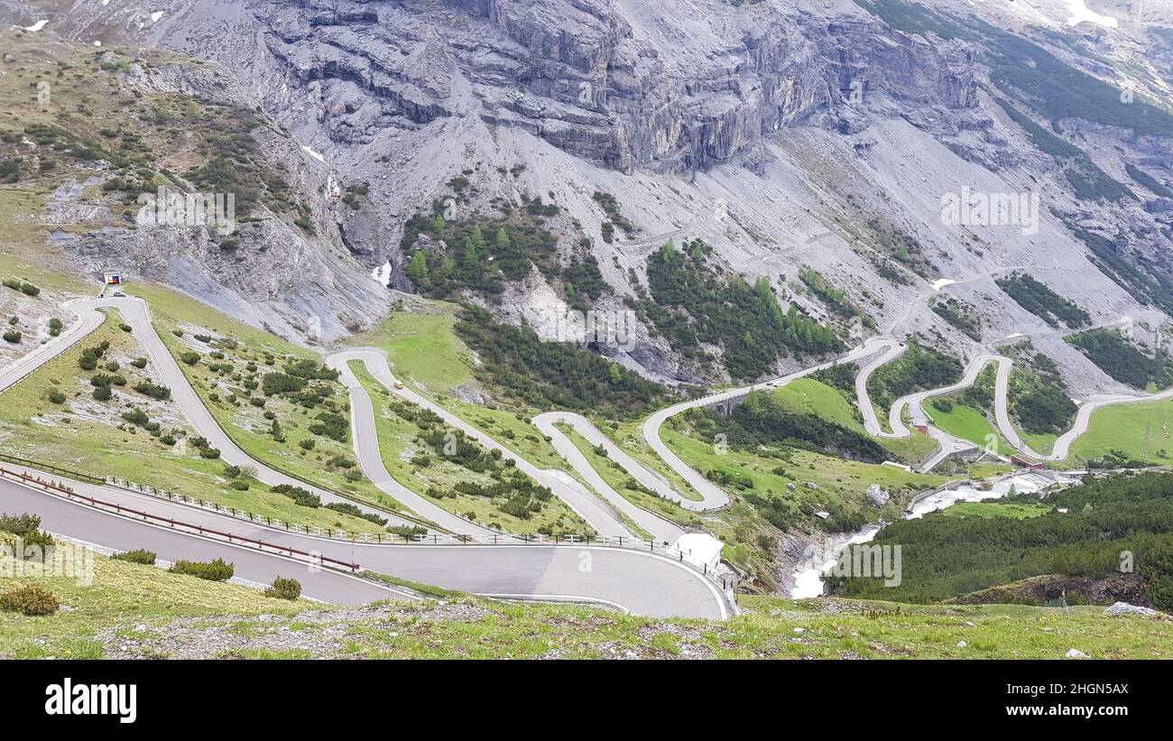 Mountain hill path road panoramic landscape, Winding road paths of ...