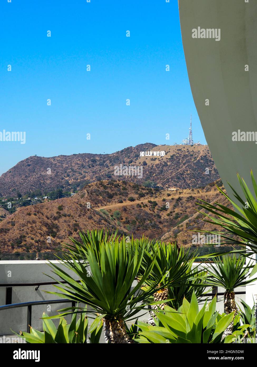 Hollywood Sign Los Angeles. View from the Griffith Observatory Stock ...
