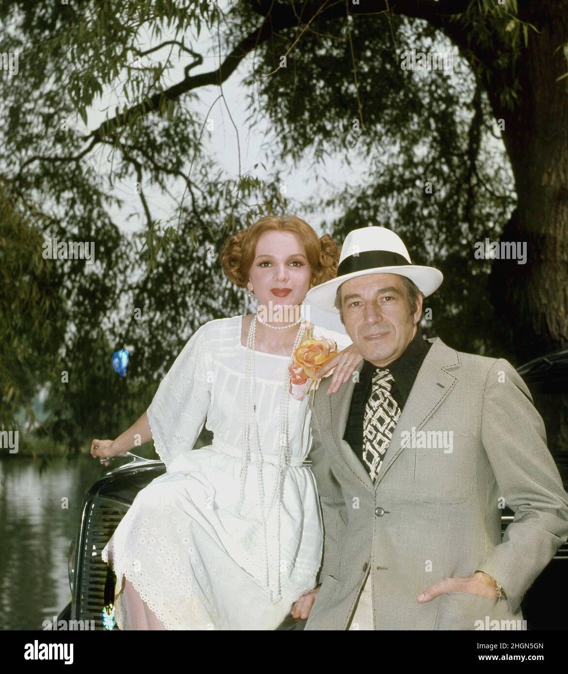 Romanian actors Aimee Iacobescu & Sergiu Nicolaescu, approx. 1980 Stock ...