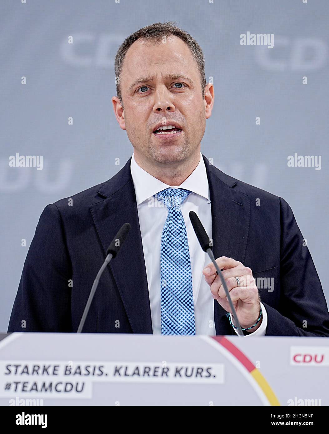 Berlin, Germany. 22nd Jan, 2022. Mario Czaja, candidate for CDU ...