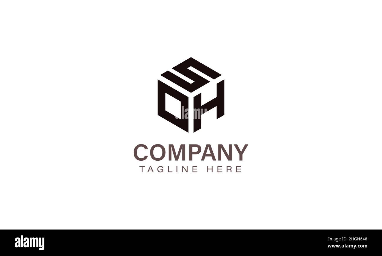 Letter SOH Logo, Three Letter Logo, Alphabet S O H Hexagon Shape Vector ...