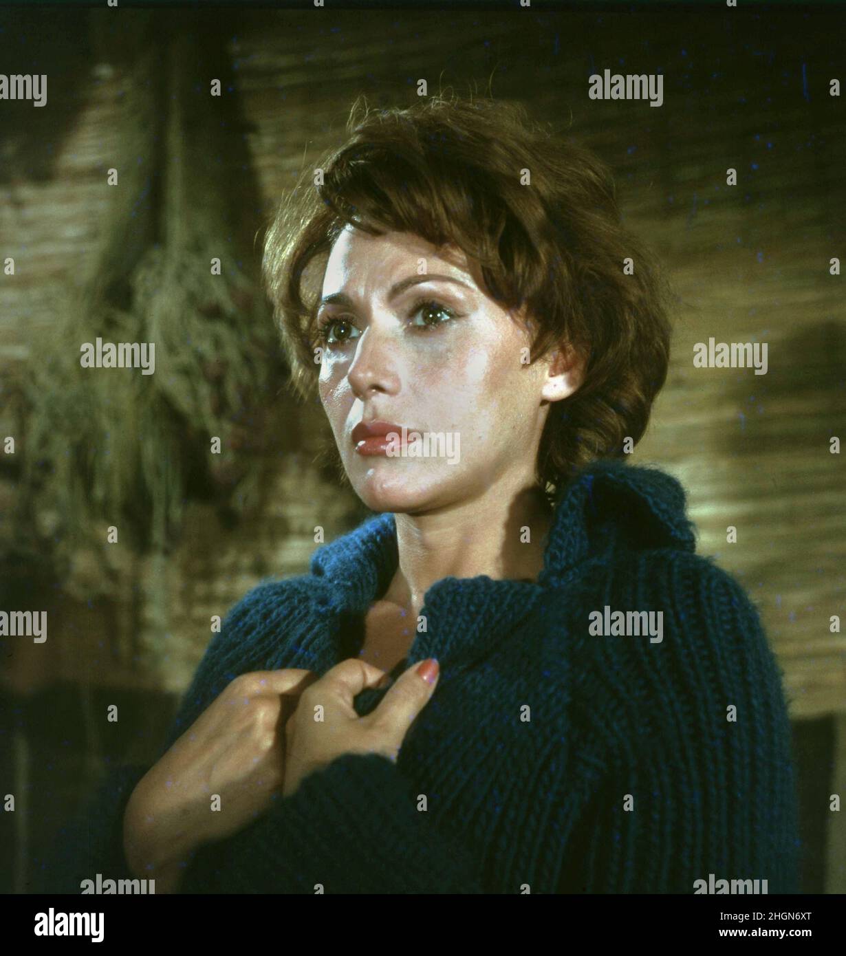 The Romanian actress Violeta Andrei during the filming of the movie ...