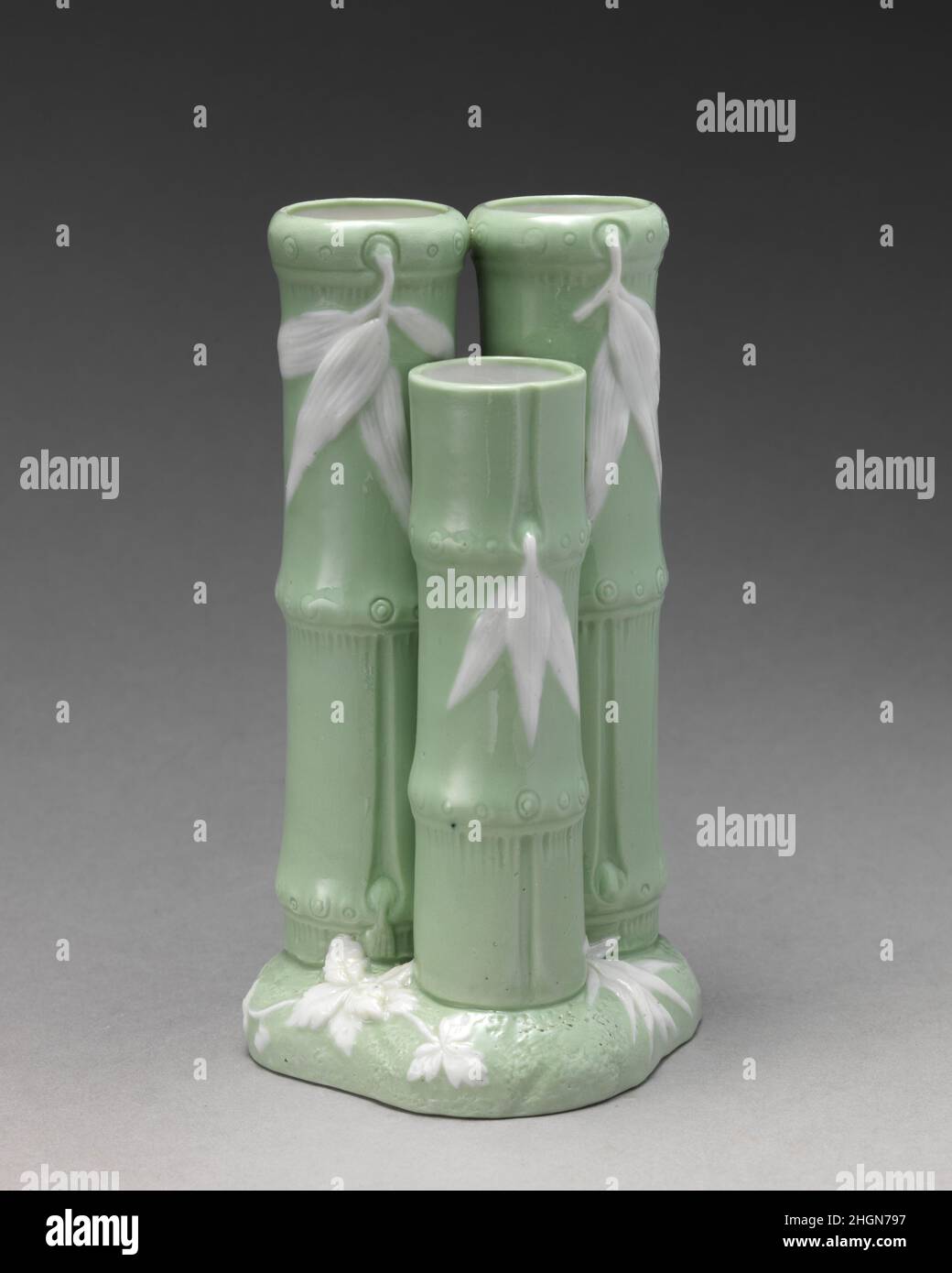 Triple vase in form of bamboo possibly 1870 Minton(s) Minton was the ...