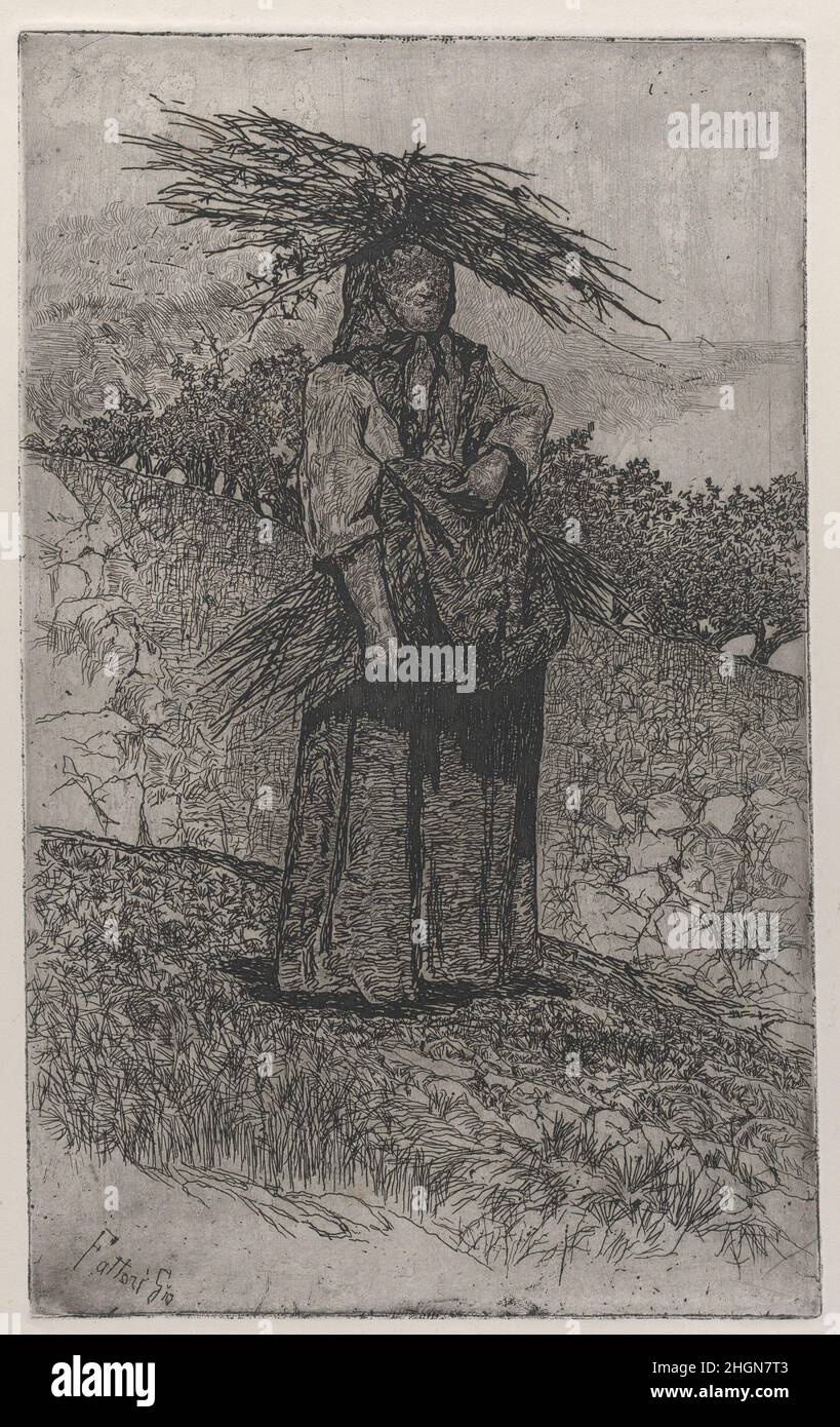 Peasant woman gathering sticks 1884–1908 Giovanni Fattori. Peasant ...