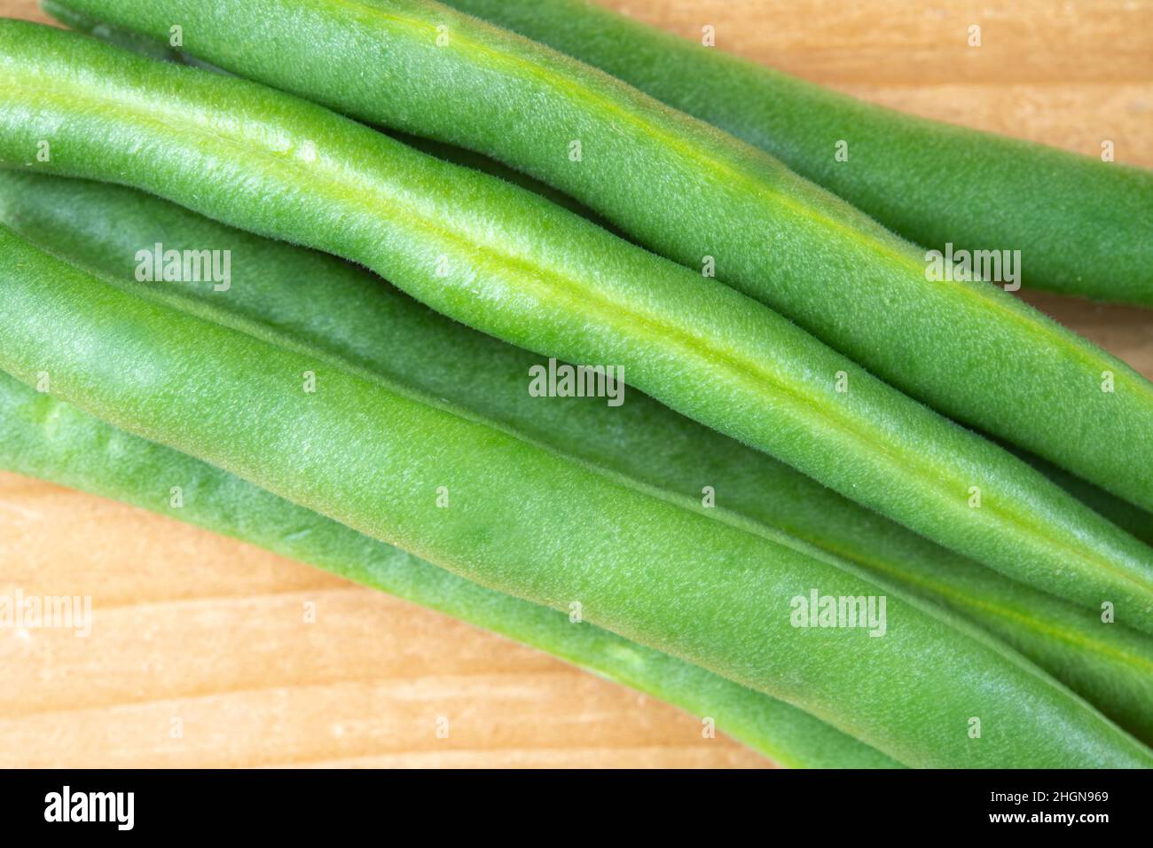 Top-Down View of Green Beans Stock Photo - Alamy