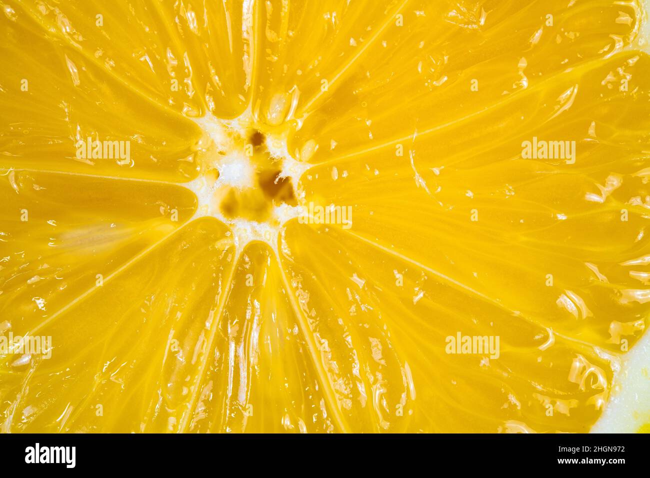 Cross section of a lemon fruit Stock Photo - Alamy