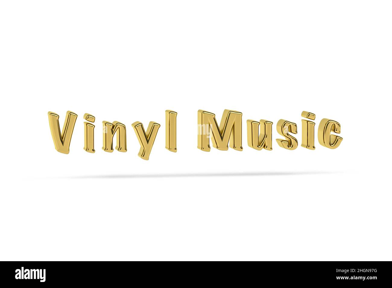 Golden 3d vinyl record icon isolated on white background - 3d render ...